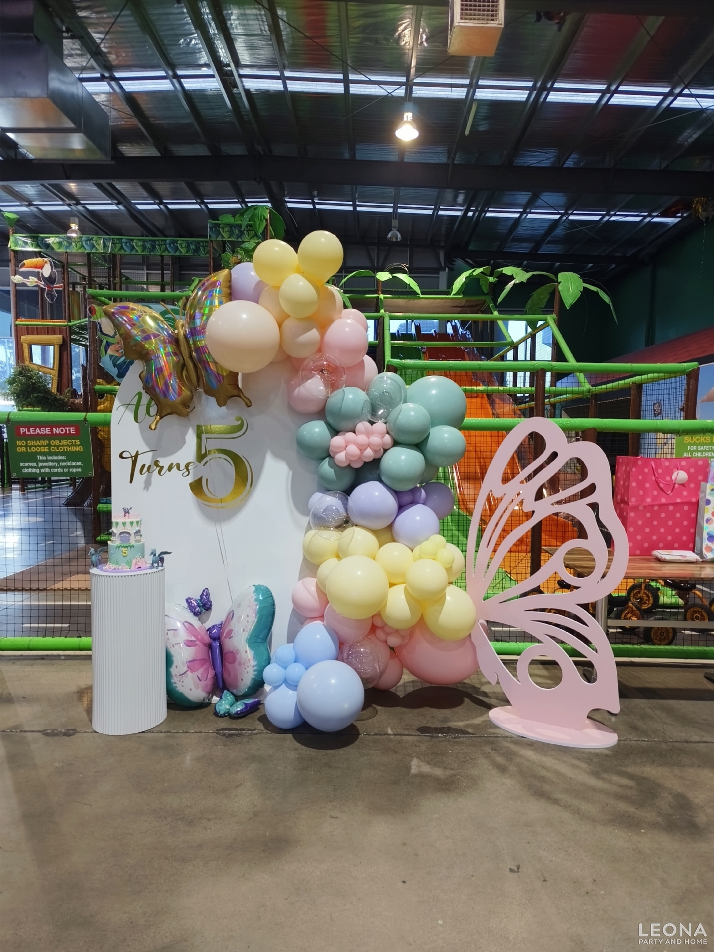Pink Butterfly Backdrop - Leona Party and Home